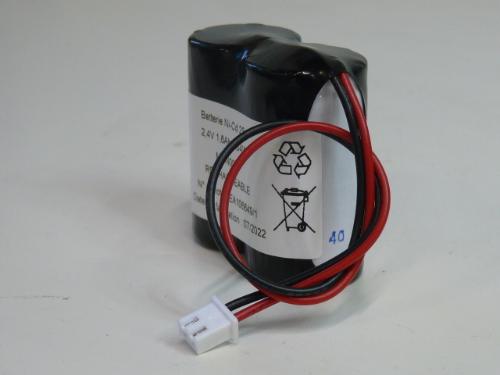 Batterie eclairage secours 2x SC VNT 2S1P ST1 2.4V 1.6Ah JST - Batterie au nickel-cadmium ...