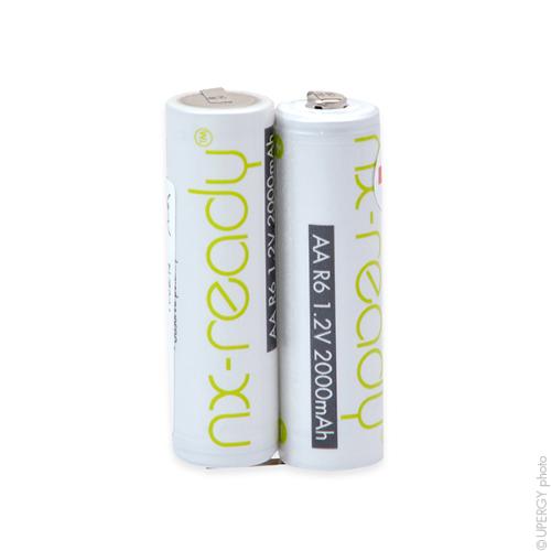 Batterie Nimh 2x AA NX 2S1P ST1 2.4V 2000mAh T2 - Piles à hydrure métallique de nickel ...