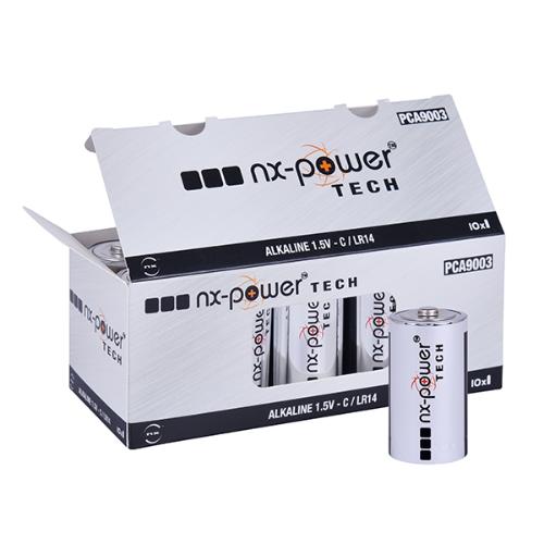 Pile alcaline LR14 - C Nx-Power Tech 1.5V 9.3Ah - Batterie alcaline ...