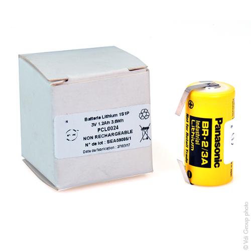 Pile lithium BR2/3A 3V 1.2Ah T2 | AllBatteries